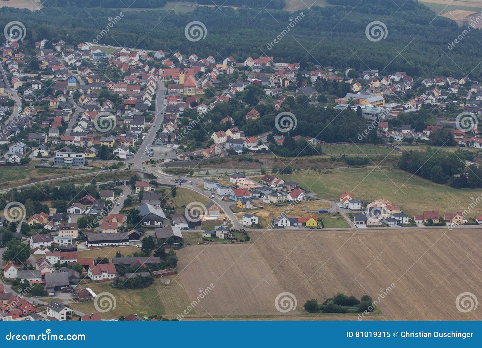 Aerial view of Wackersdorf stock image. Image of bavaria - 81019315