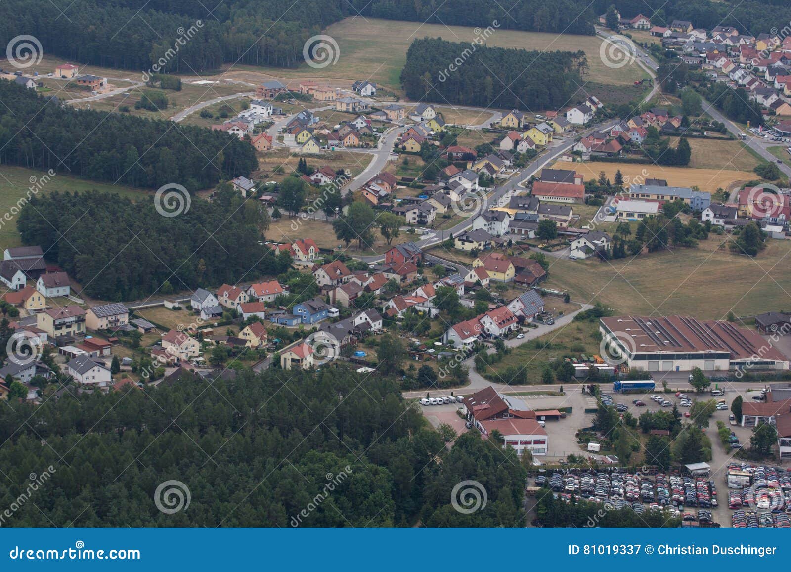 Aerial view of Wackersdorf stock image. Image of attraction - 81019337
