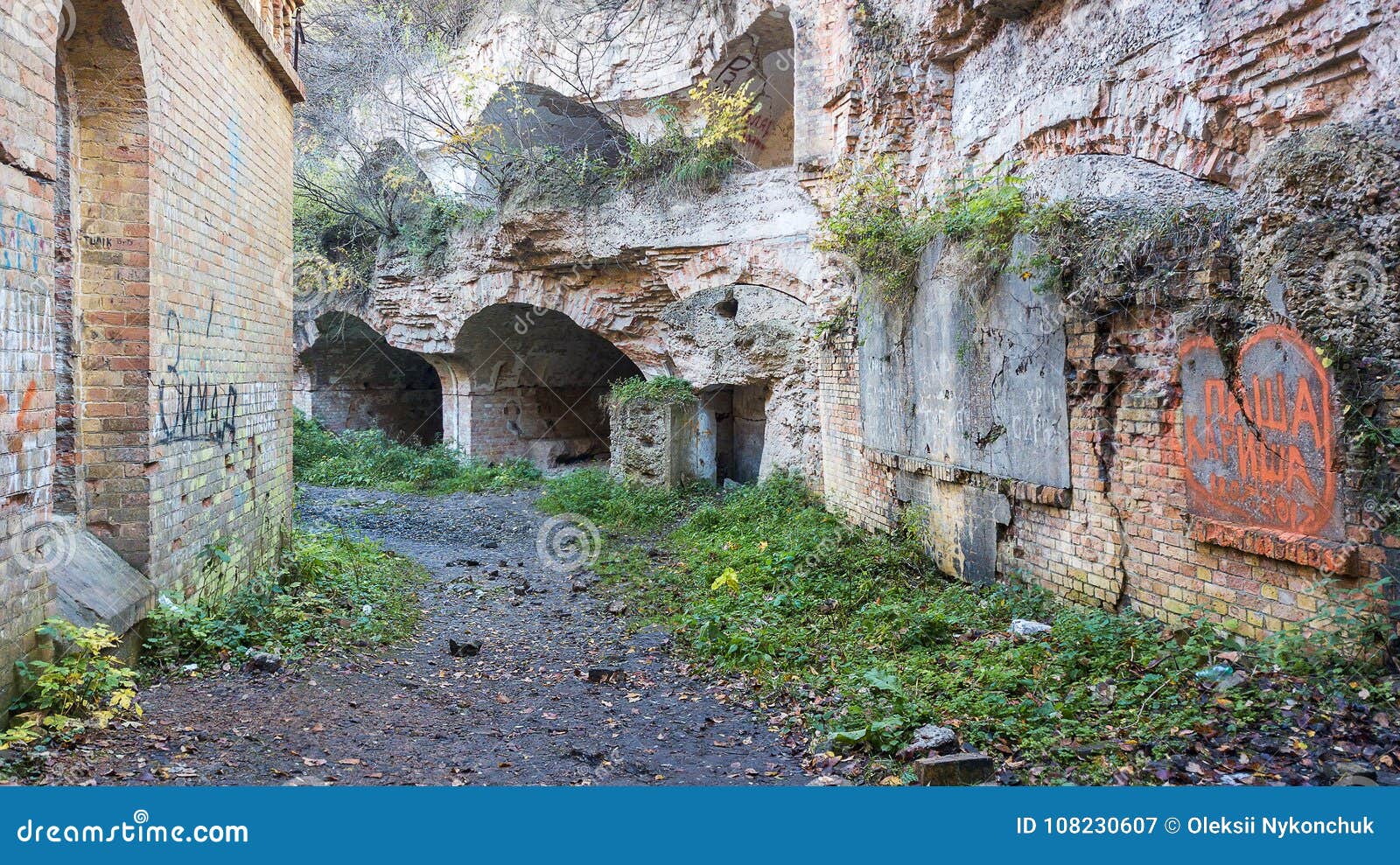 Aerial View of Wall of an Old Fortress with Windows and Doors Stock ...