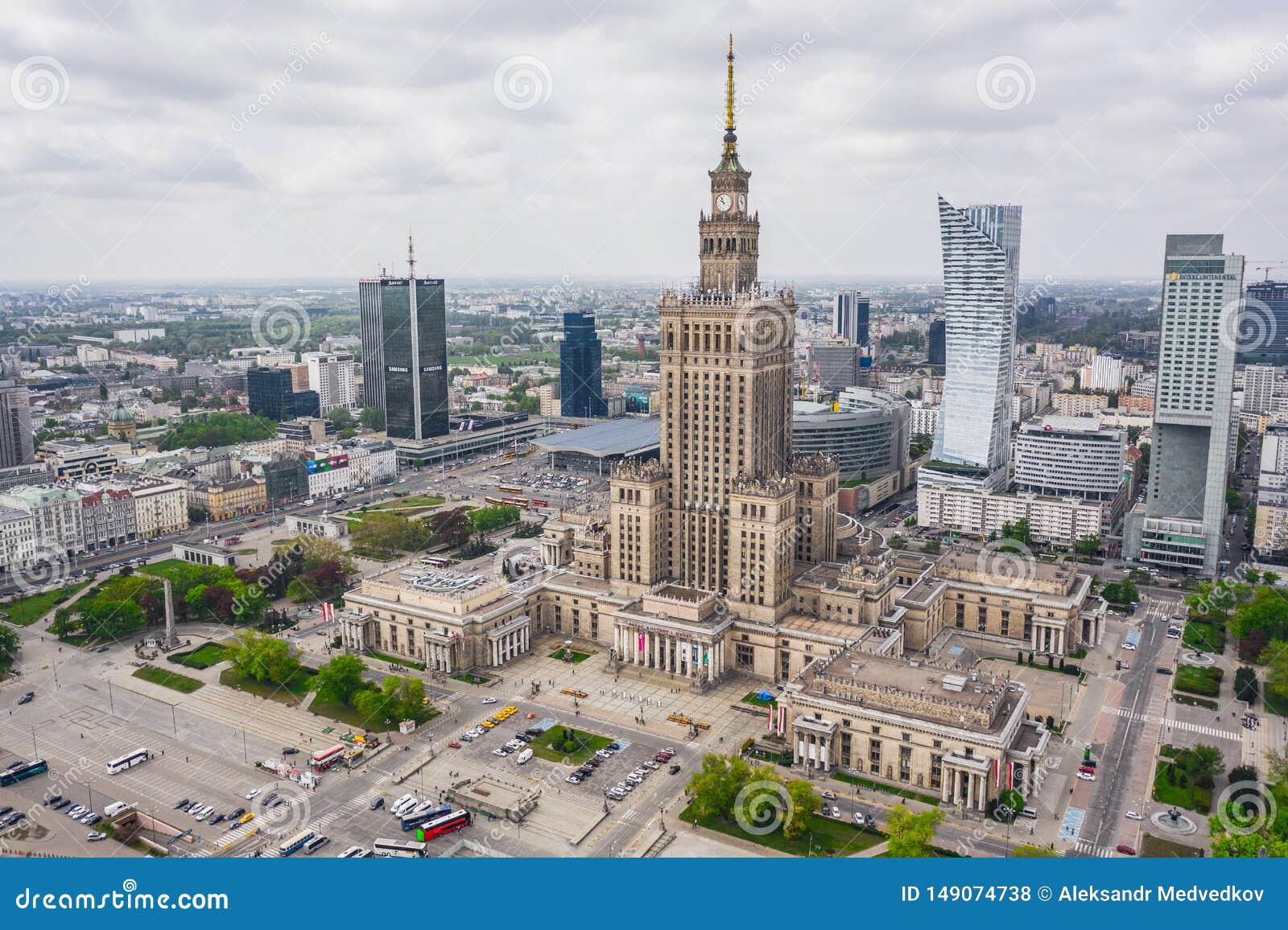 Aerial View of Warsaw Downtown Editorial Stock Photo - Image of ...