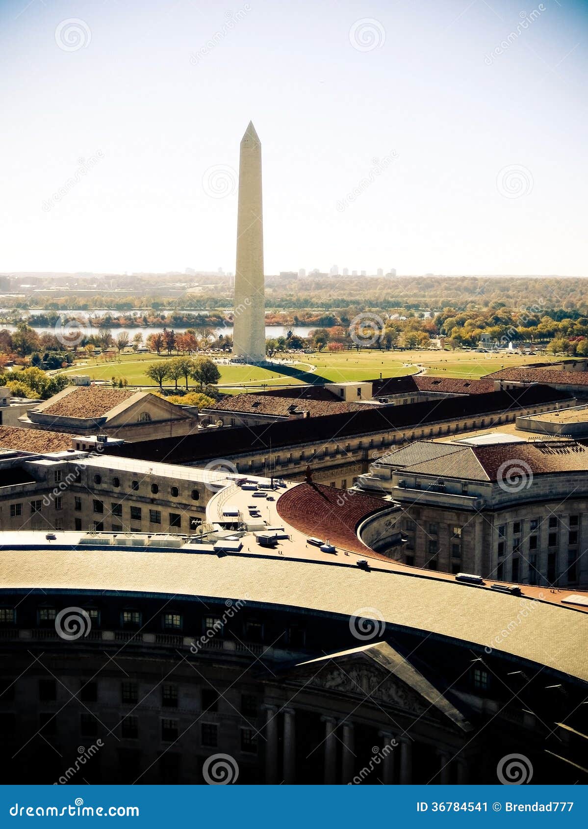 Aerial View of Washington DC Editorial Photo - Image of america ...