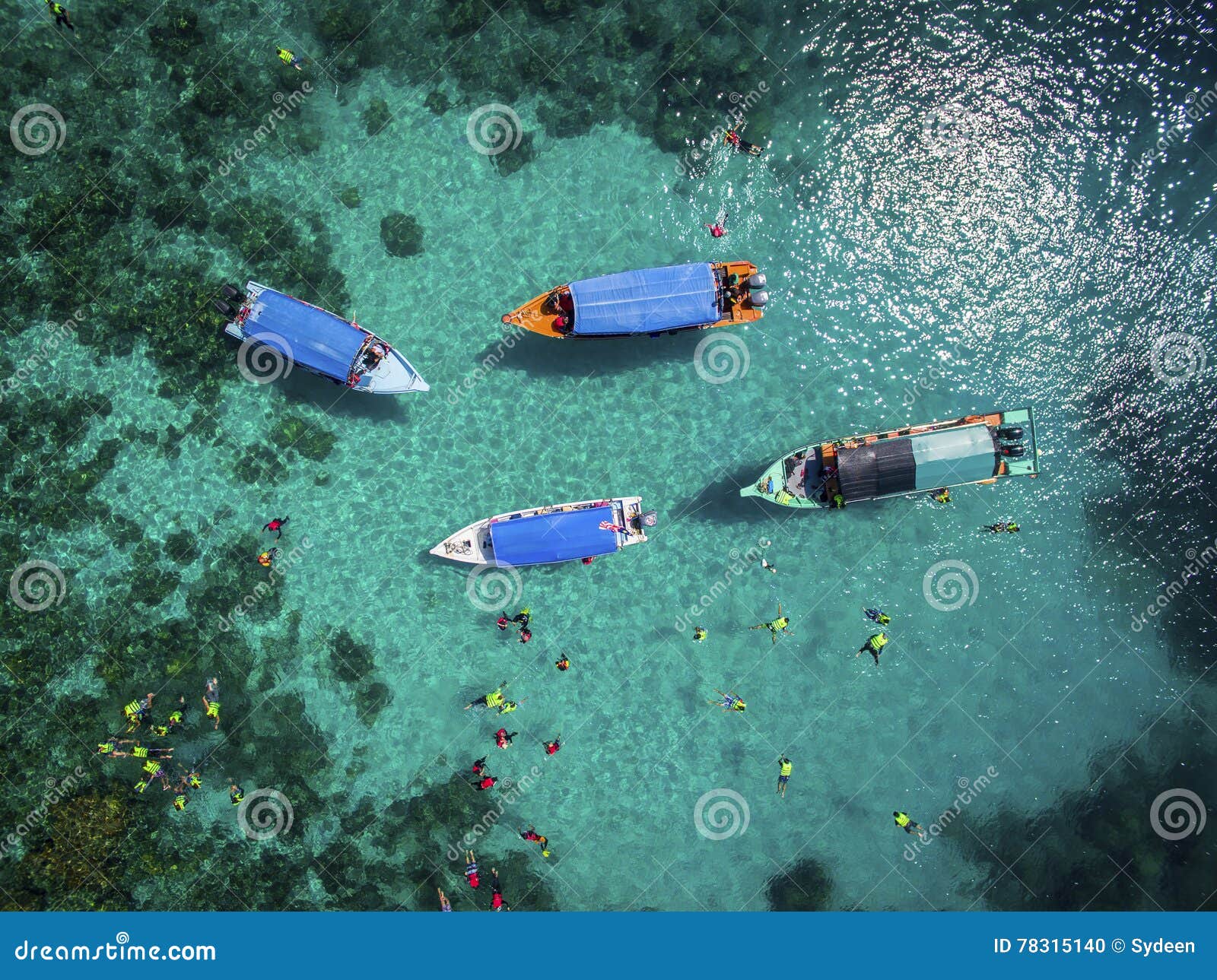 Aerial View Water Confident Activity Stock Photo - Image of landscape ...