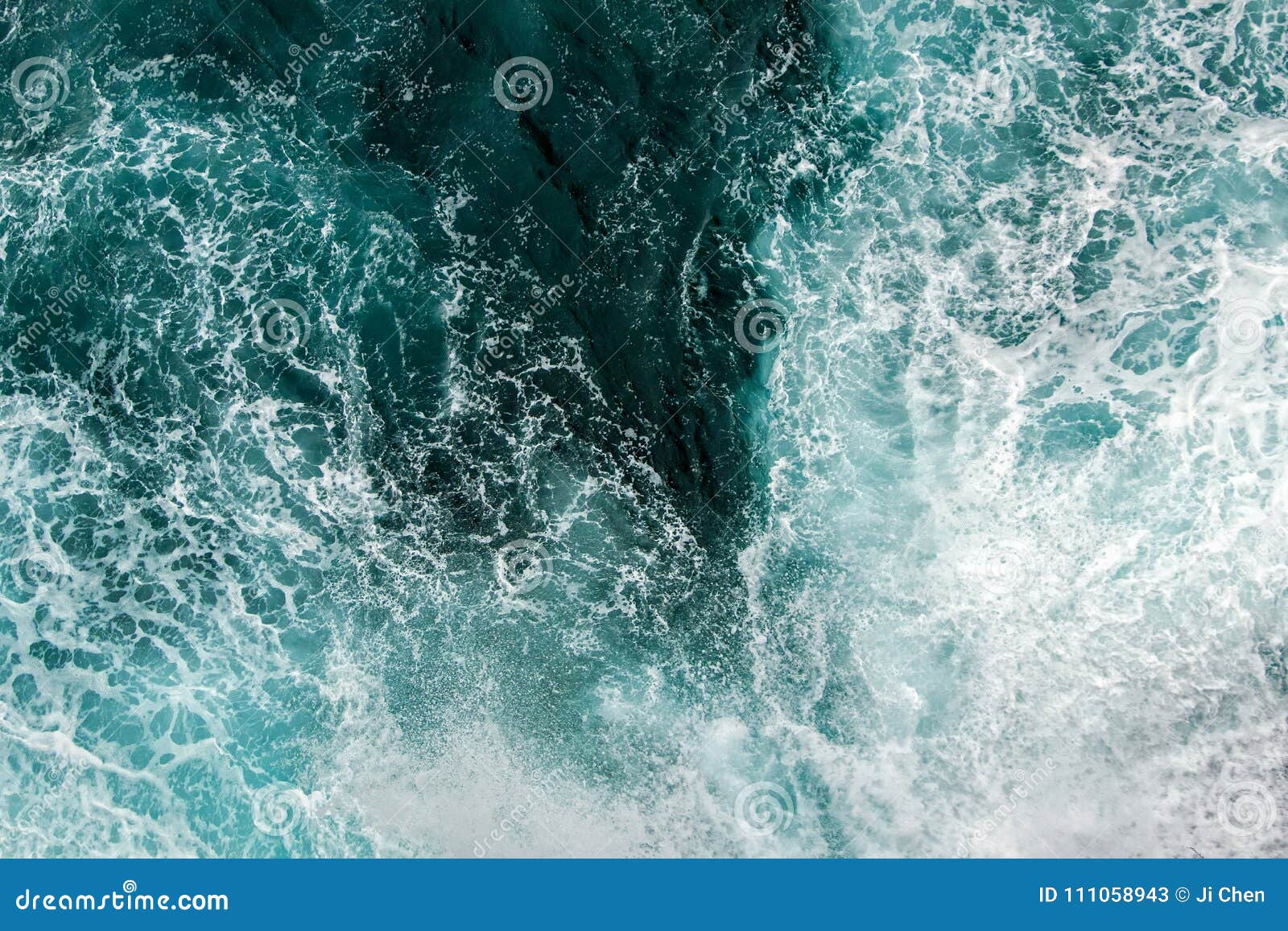 Aerial View of Waves in Ocean Stock Image - Image of splash, beach ...