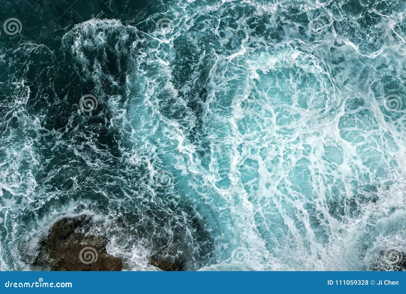 Aerial View of Waves in Ocean Stock Photo - Image of drone, view: 111059328