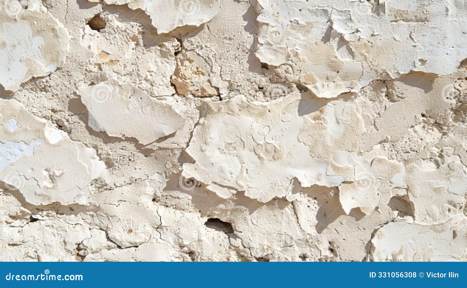 Aerial View Of Weathered Concrete With Noticeable Erosion And Deep ...