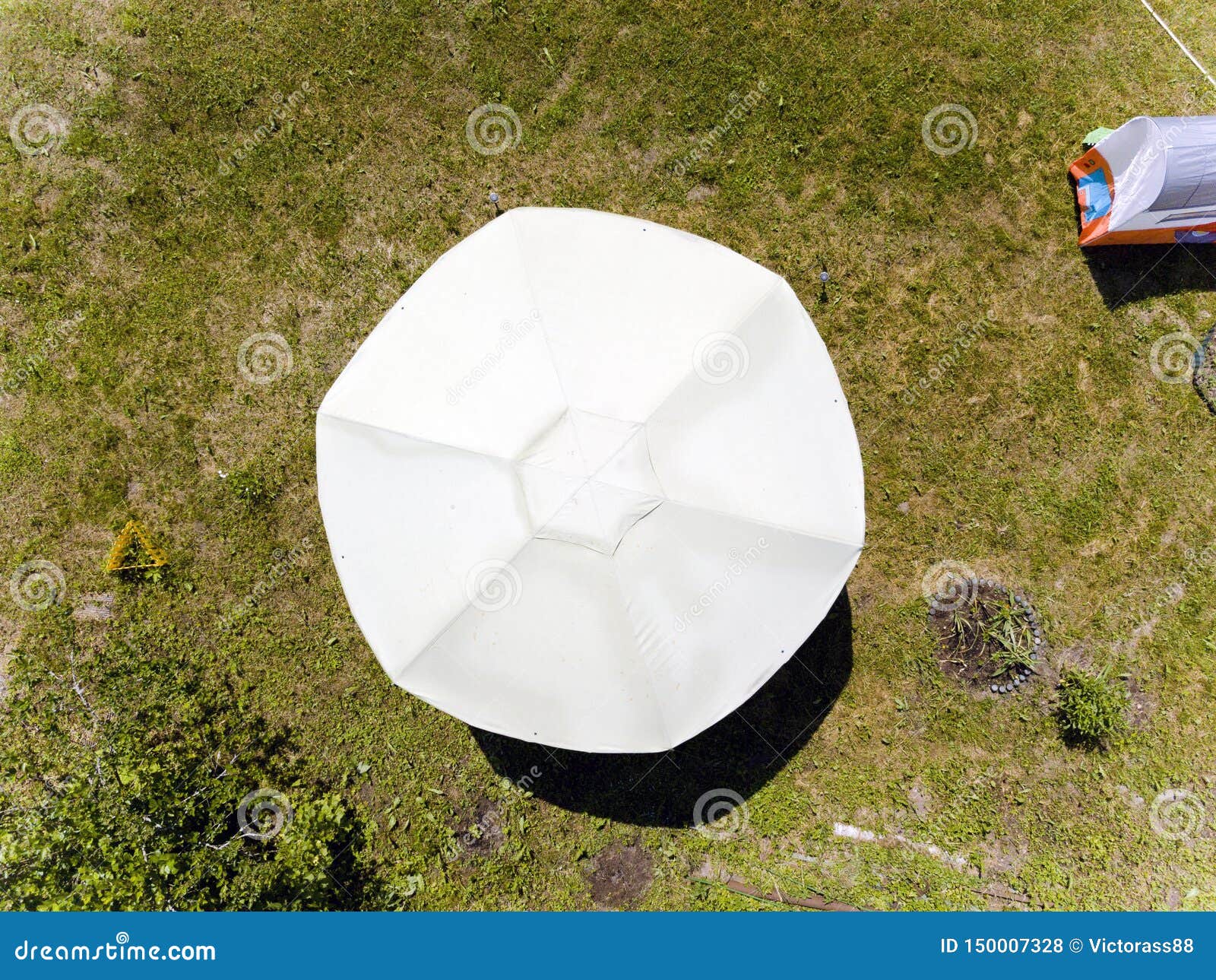 Aerial View of the White Tent Stock Photo - Image of sunlight, nature ...