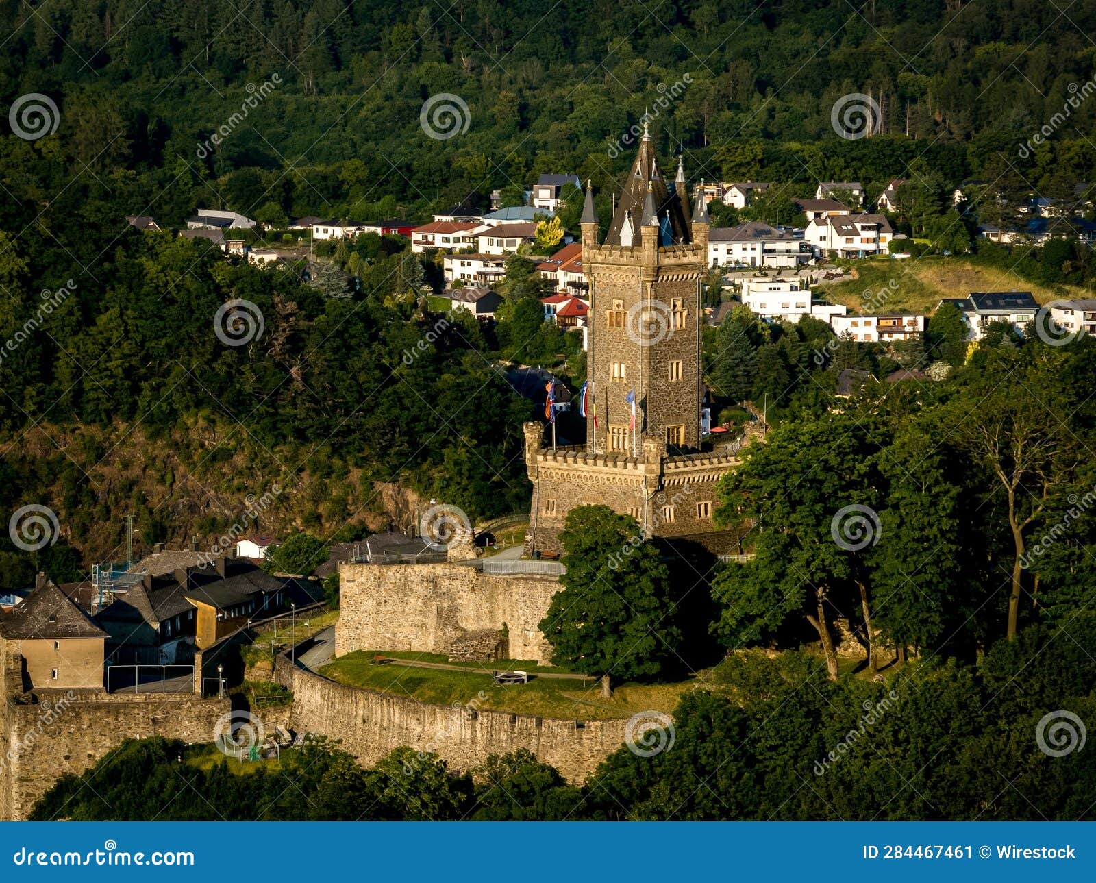Aerial View of the Wilhelmsturm Tower Located in Germany Stock Image ...