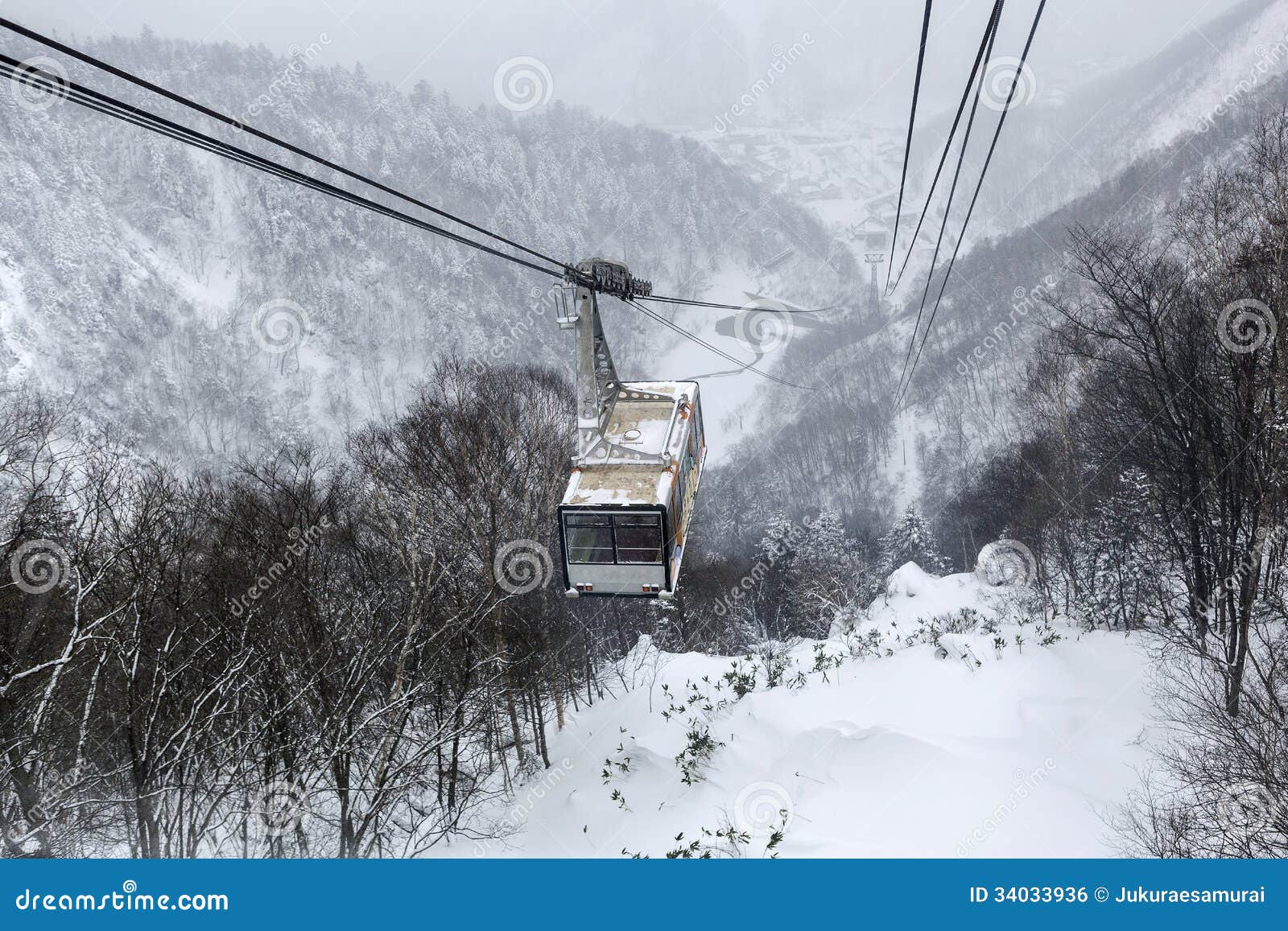 Aerial view of the winter stock photo. Image of ropeway - 34033936