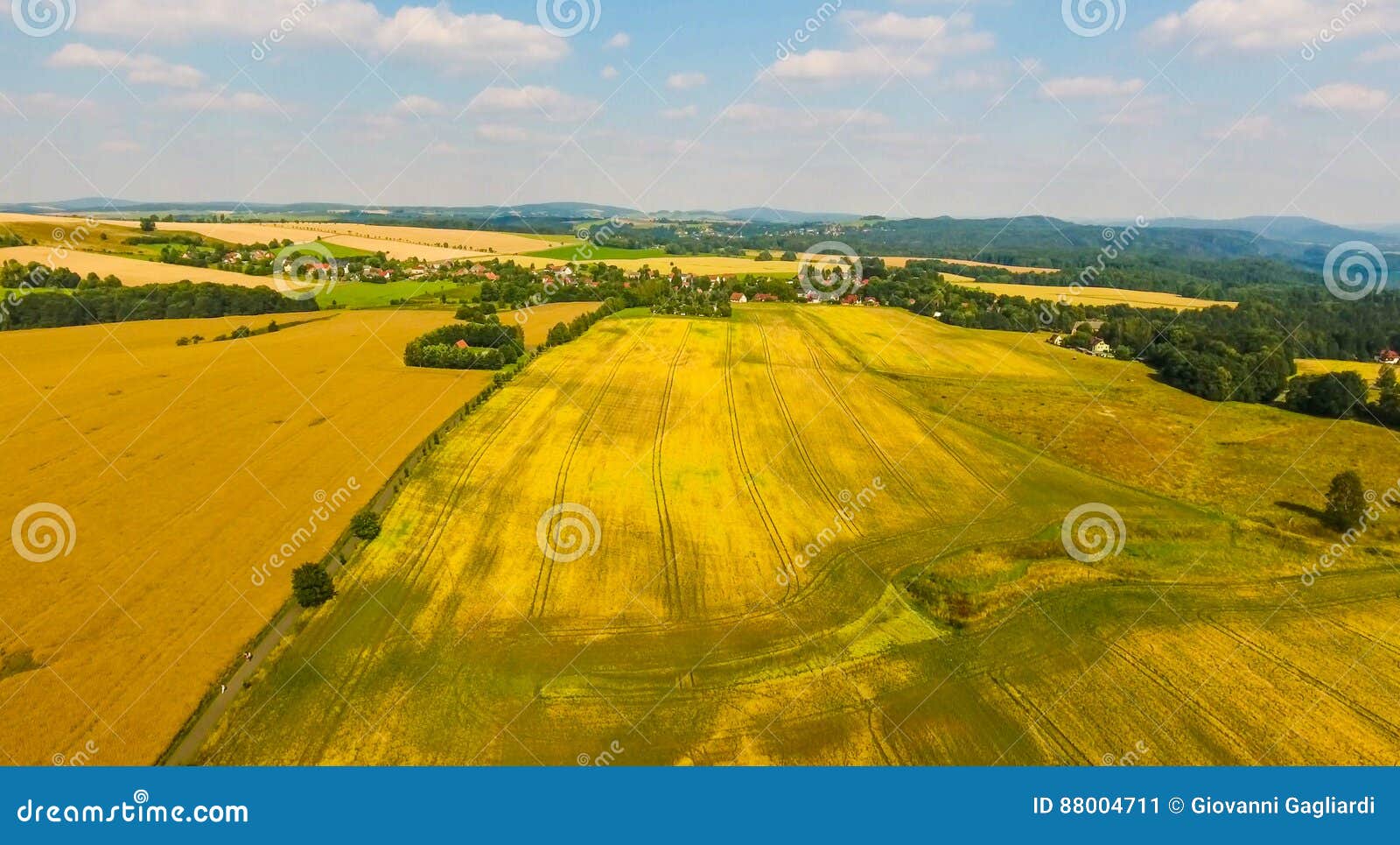 Aerial View of Yellow Meadow Stock Image - Image of nature, yellow ...