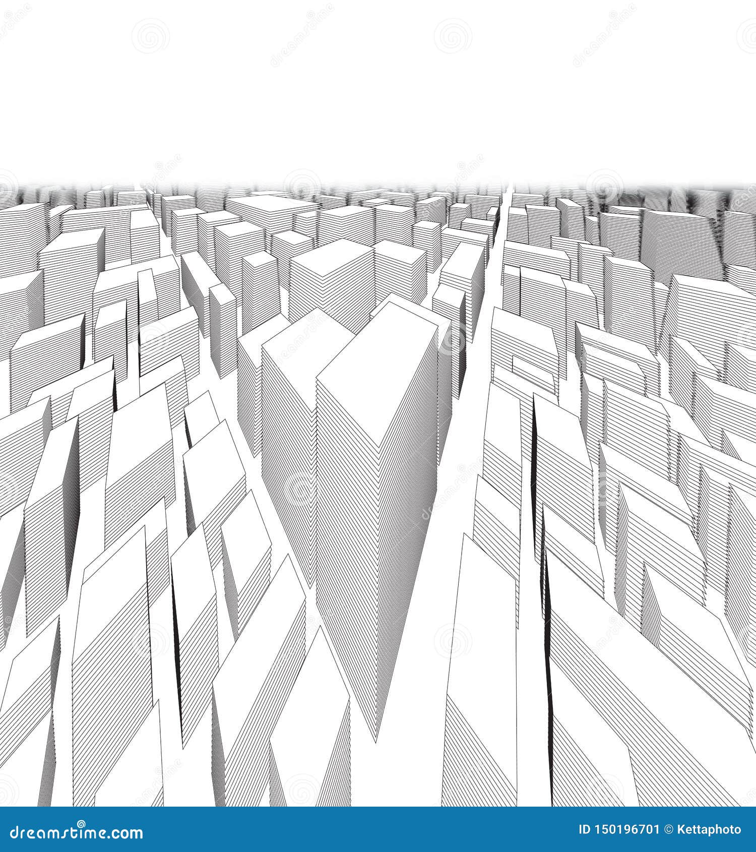 Aerial views in the city stock illustration. Illustration of exterior ...