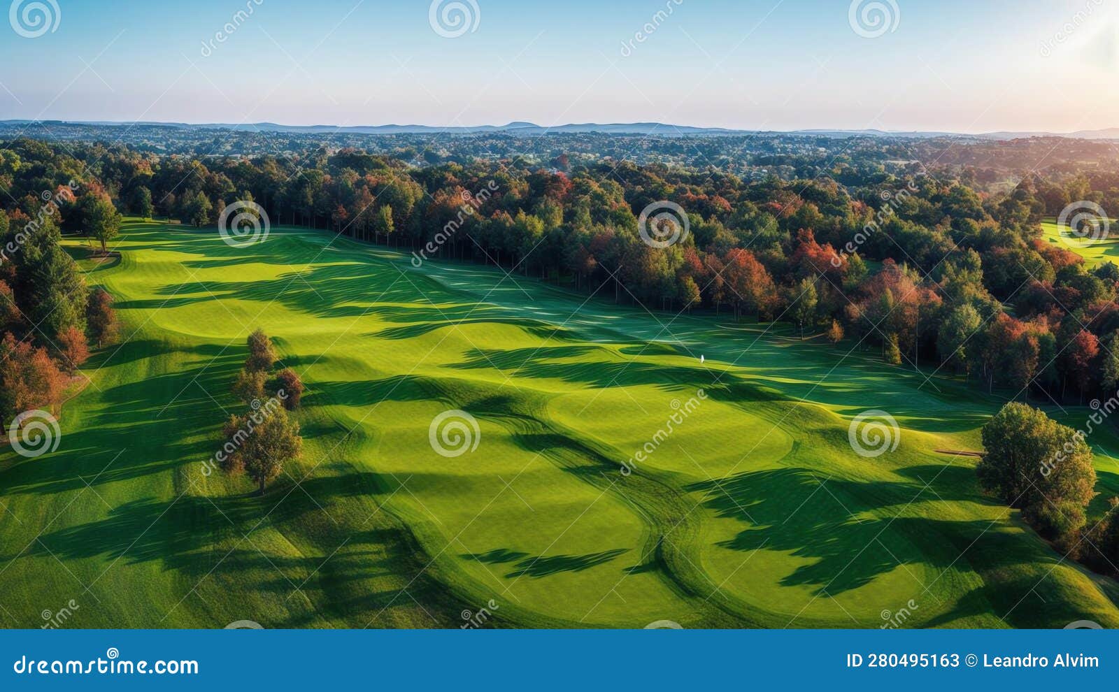 Aerial Views of the Golf Course.AI Generated Stock Illustration ...