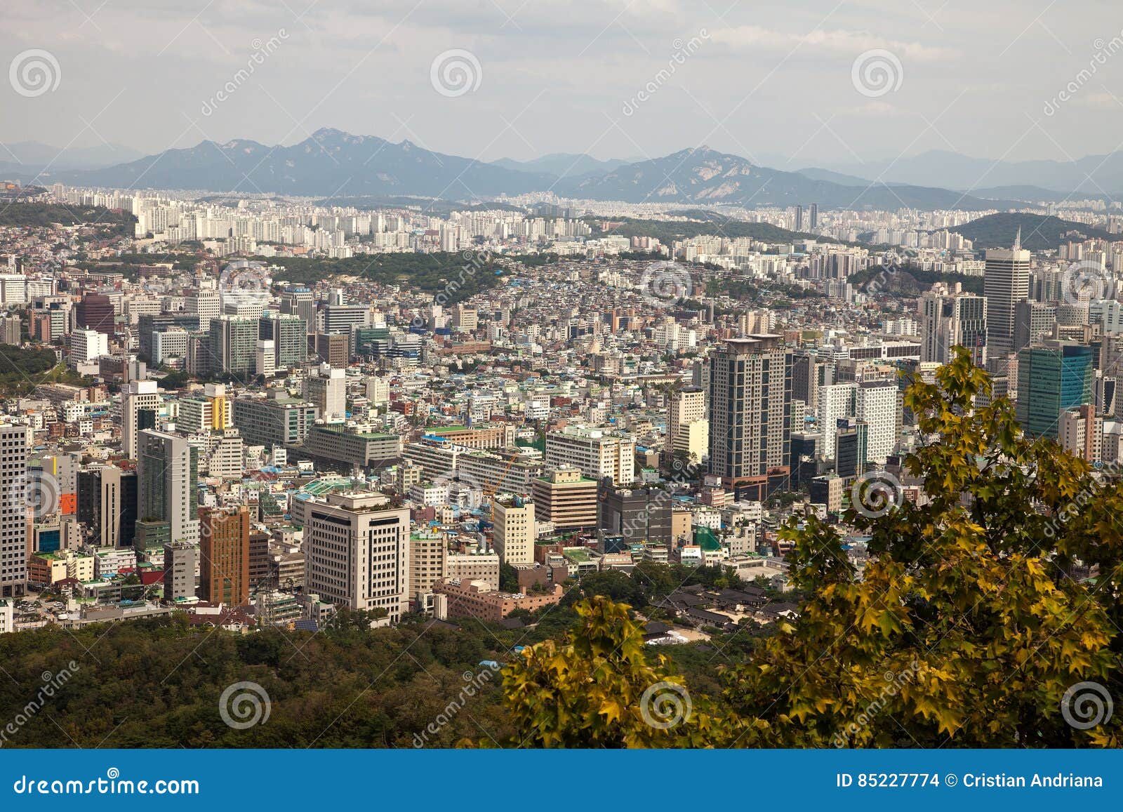 Aerial Views of Seoul, South Korea Stock Photo - Image of garden ...