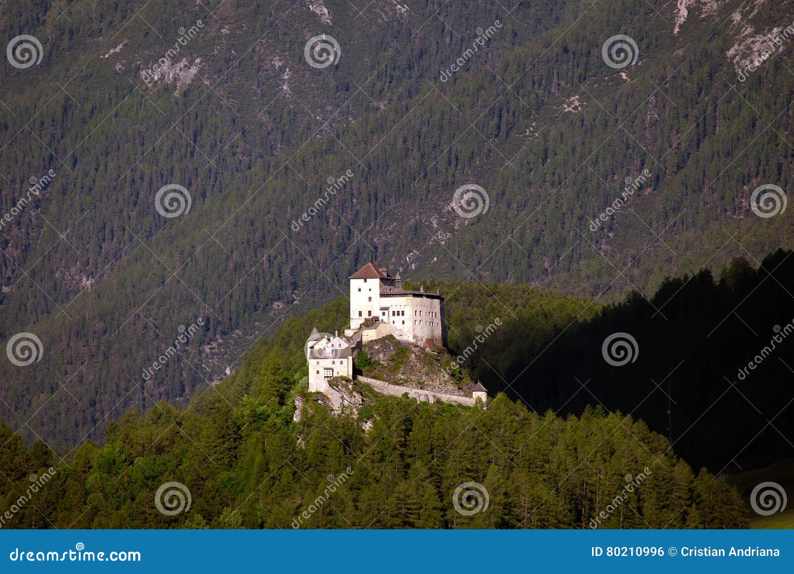 Aerial Views of Tarasp Castle, Switzerland. Stock Photo - Image of ...