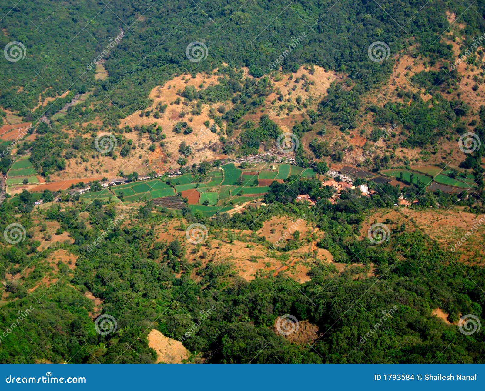 Aerial village view stock photo. Image of climb, aerial - 1793584