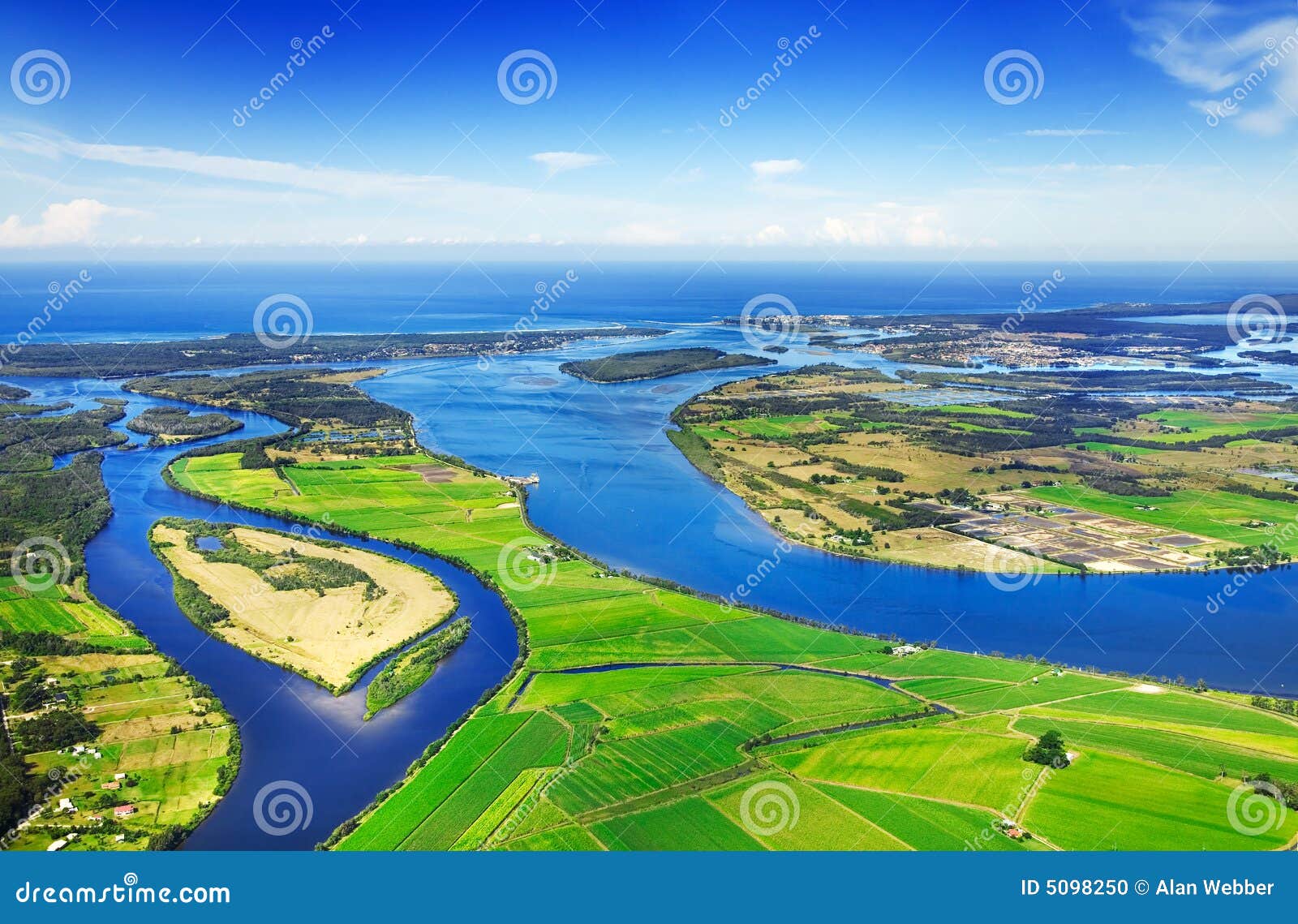 Aerial waterways stock photo. Image of agriculture, aerial - 5098250