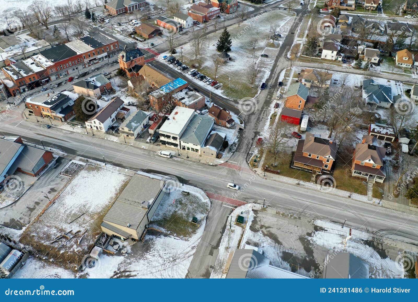 Aerial Winter Scene of Cayuga, Ontario, Canada Editorial Photo - Image ...