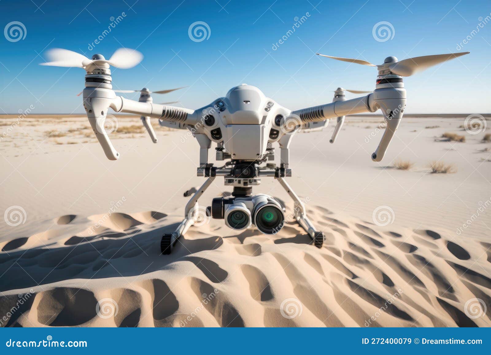 Aerial Wonders Drones in Action. AI Generated Stock Illustration ...