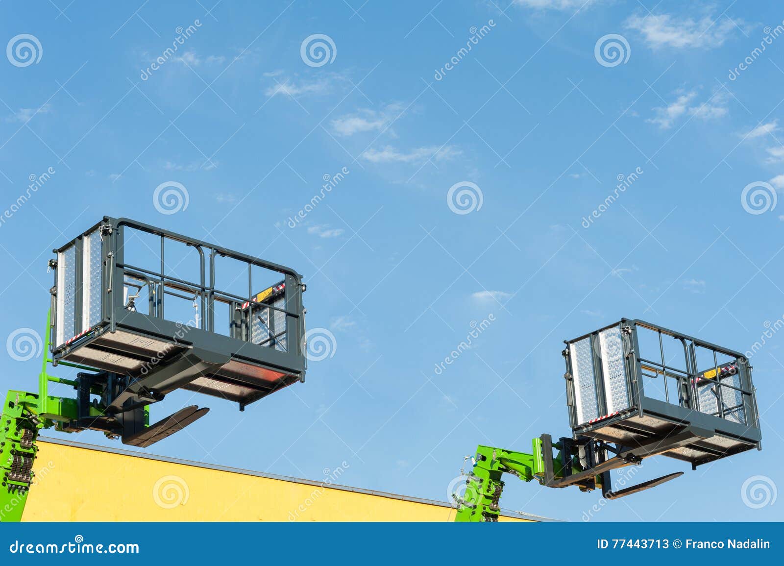 Aerial work platform stock image. Image of high, engineering - 77443713