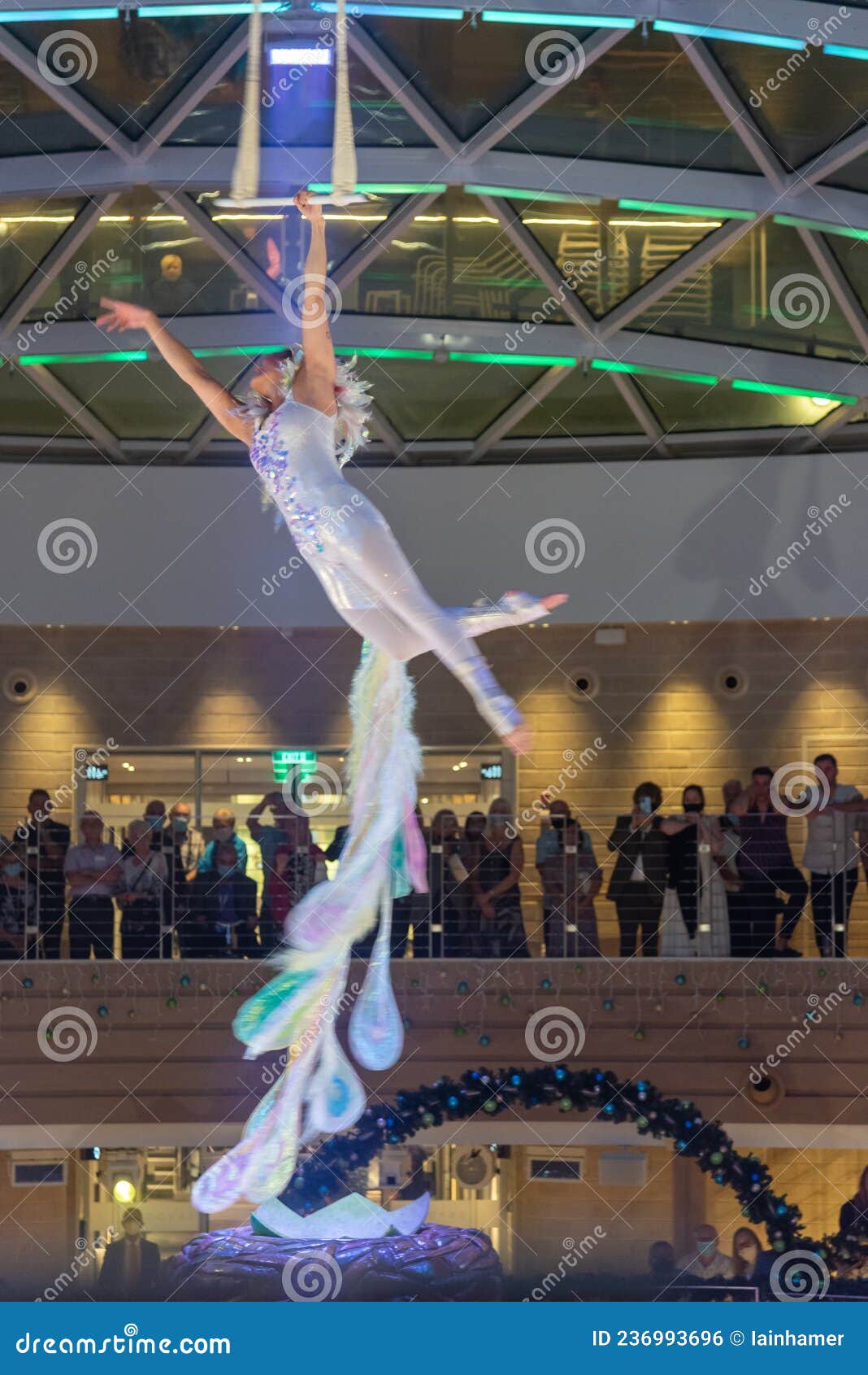 An Aerialist during a Performance in the Skydome on MS Iona Editorial ...