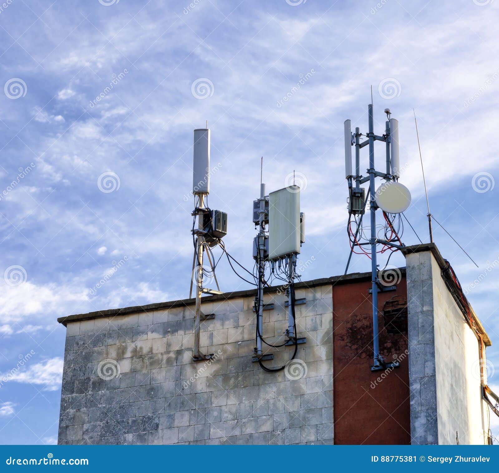 Aerials of a Mobile Communication Stock Image - Image of call ...