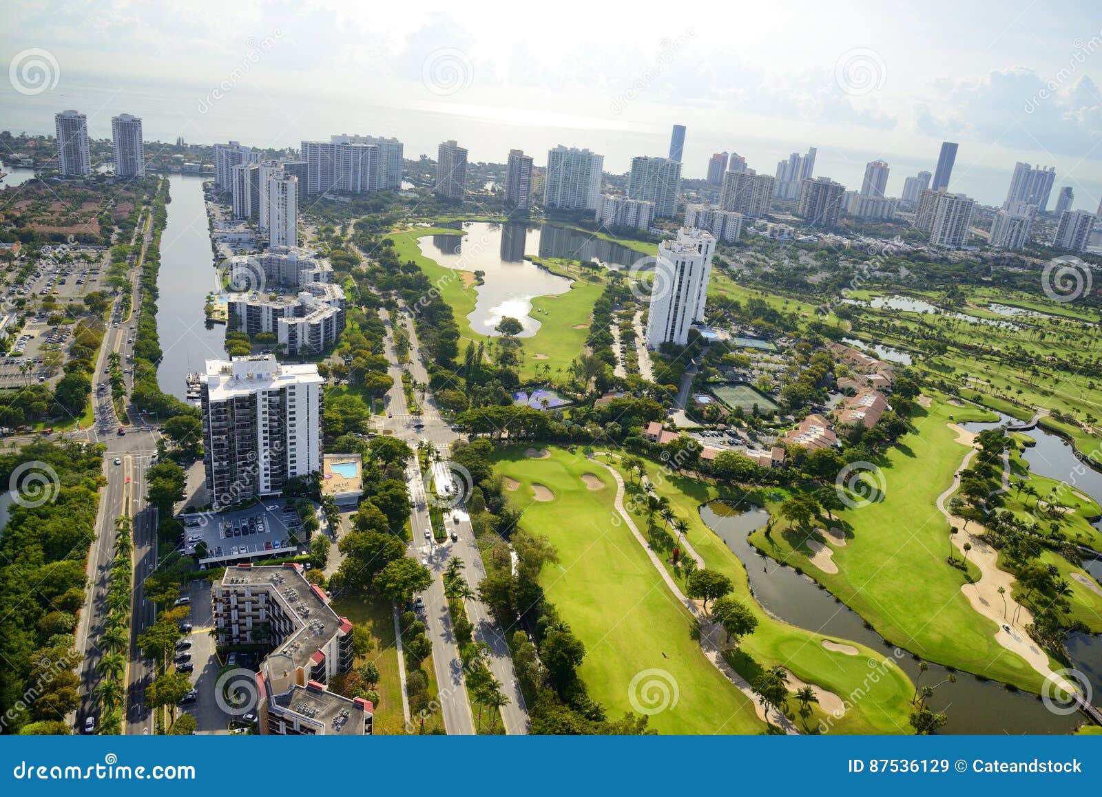 Aerial view of Miami stock image. Image of cityscape - 87536129