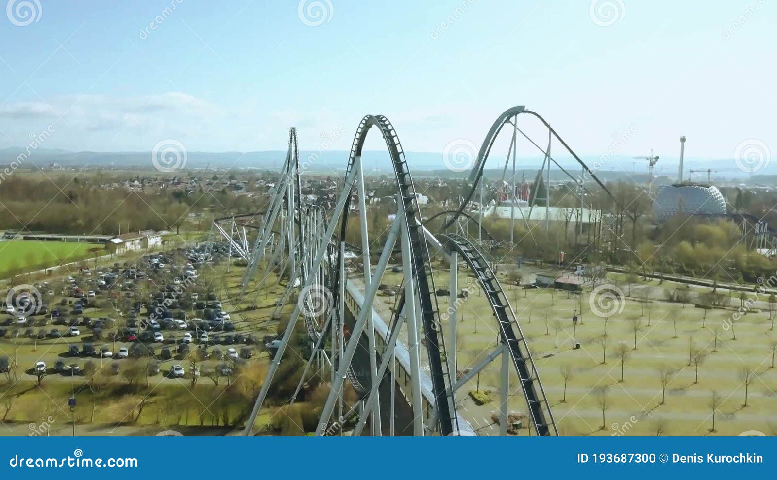 Aero Frame from Germany, Amusement Park, Roller Coaster Stock Footage ...