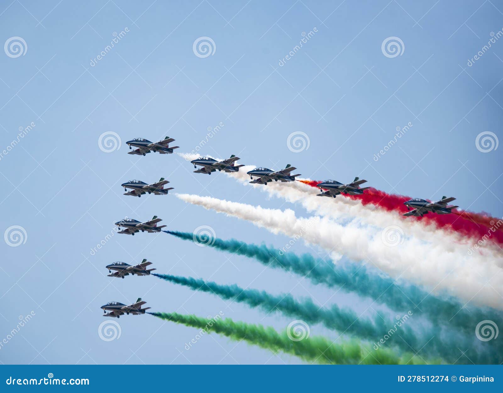 Aerobatic Aircraft with Colored Smoke Stock Photo - Image of show ...