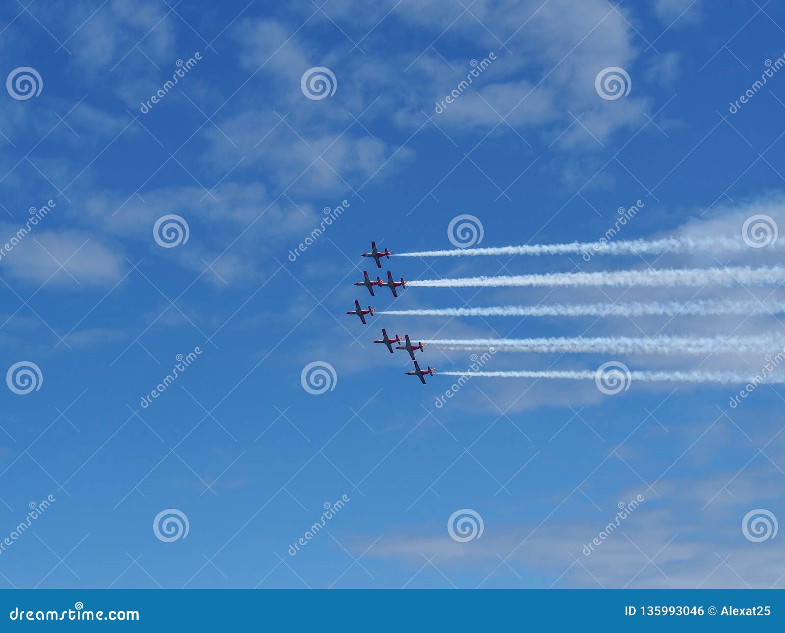 Aerobatic show stock photo. Image of aerobatics, team - 135993046