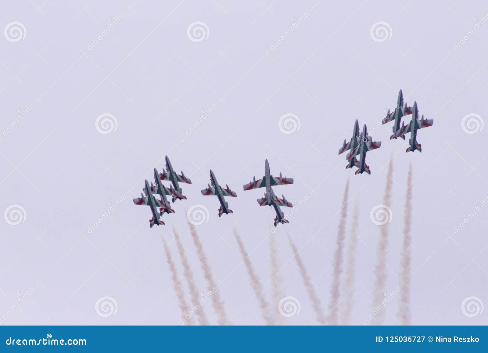 Aerobatic Team Performs Flight,, Air Show Stock Image - Image of aerial ...