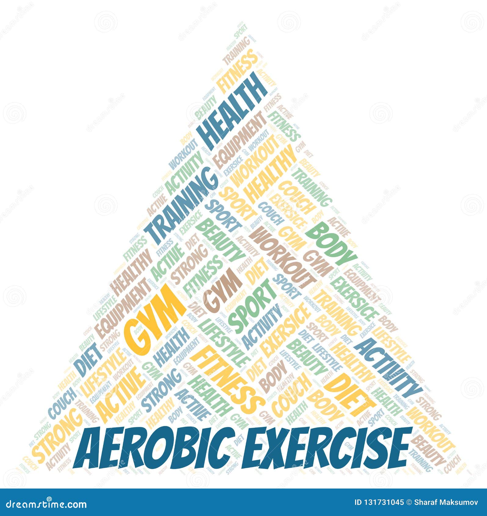 Aerobic Exercise Word Cloud. Wordcloud Made with Text only Stock ...