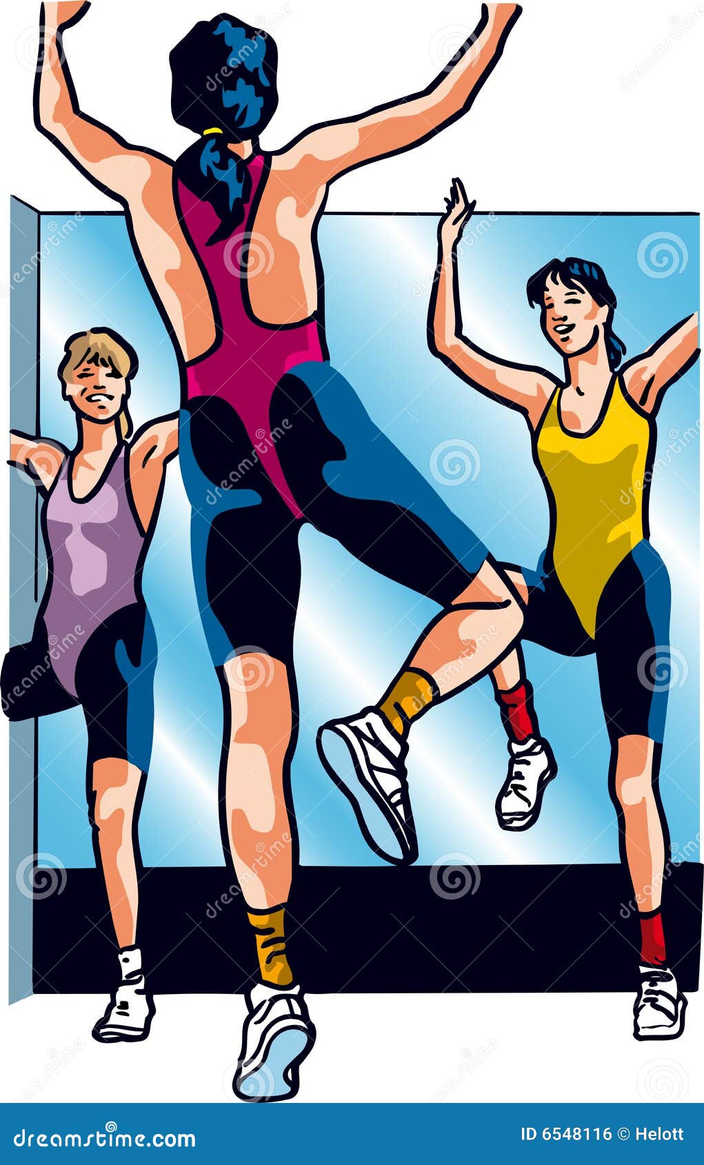 Aerobics stock vector. Illustration of expression, dynamic - 6548116