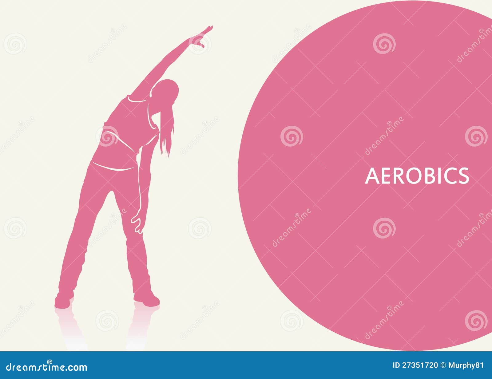 Aerobics. Train Create A Beautiful Figure. Vector Illustration ...