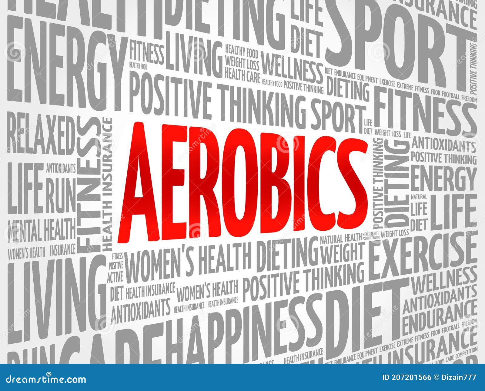 Aerobics word cloud stock illustration. Illustration of aerobics ...