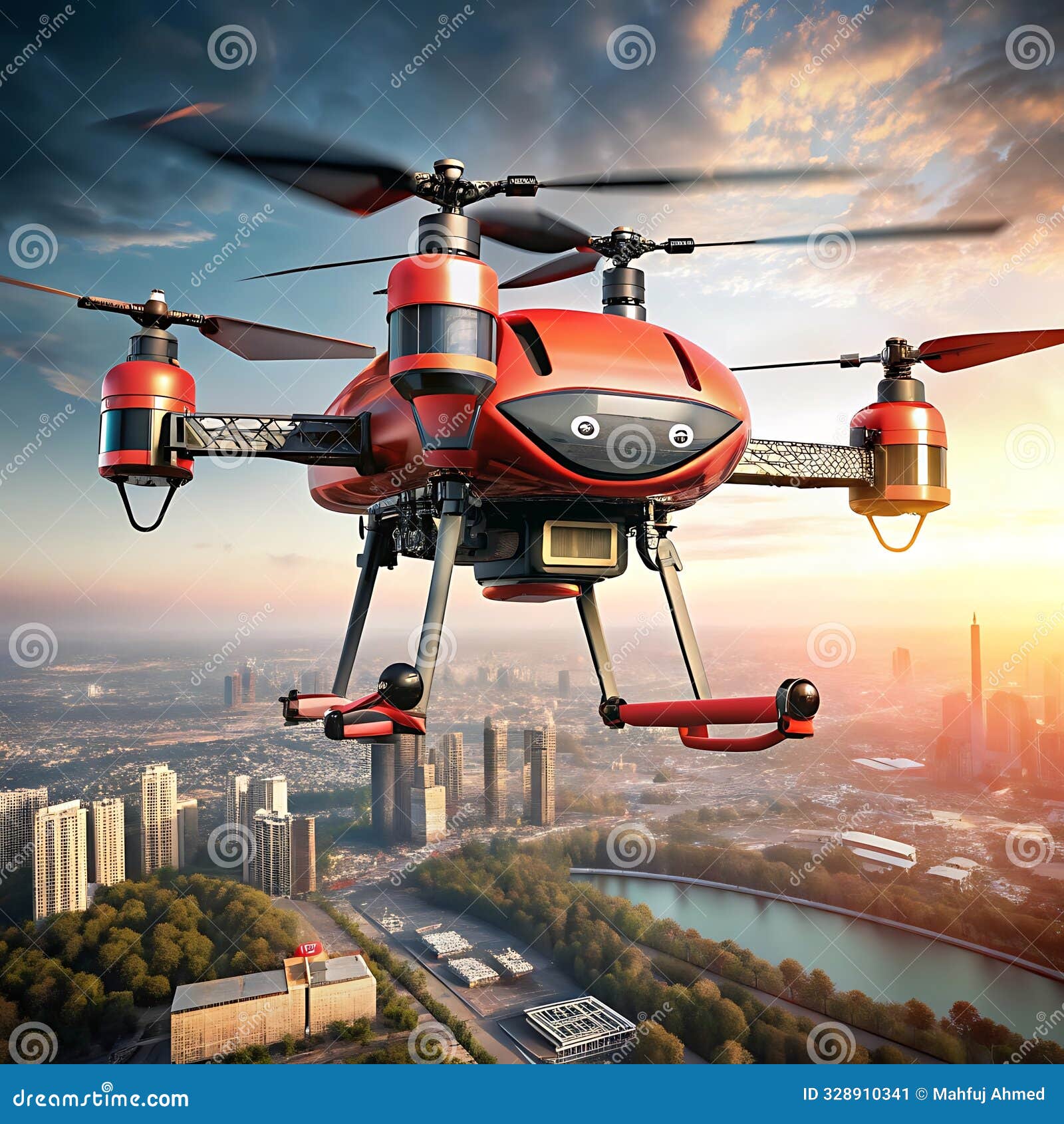 Futuristic Aerobotics Drone Stock Image - Image of machine, crucial ...