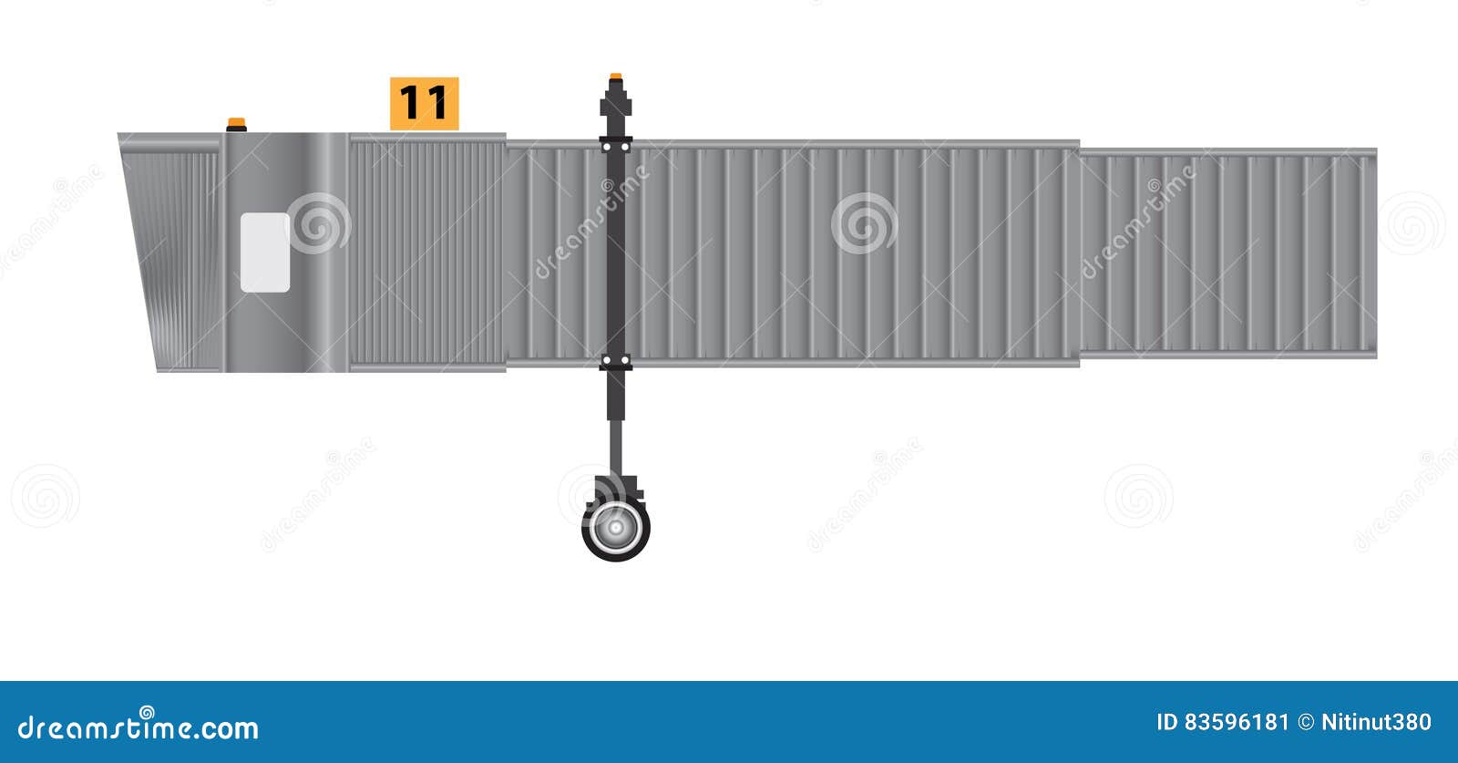 Aerobridge or Jetway or Jet Bridge Isolated on White Background Stock ...