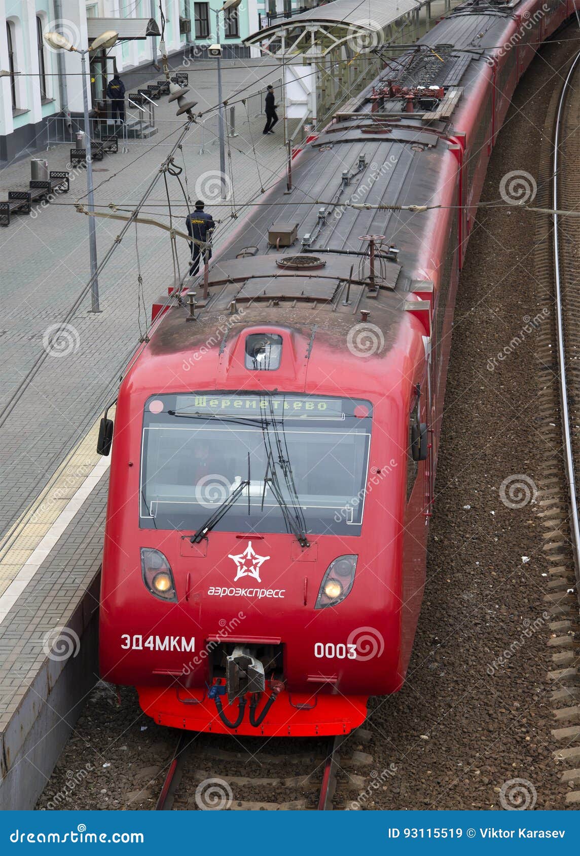 The `Aeroexpress` at the Platform. Moscow, Russia Editorial Stock Image ...