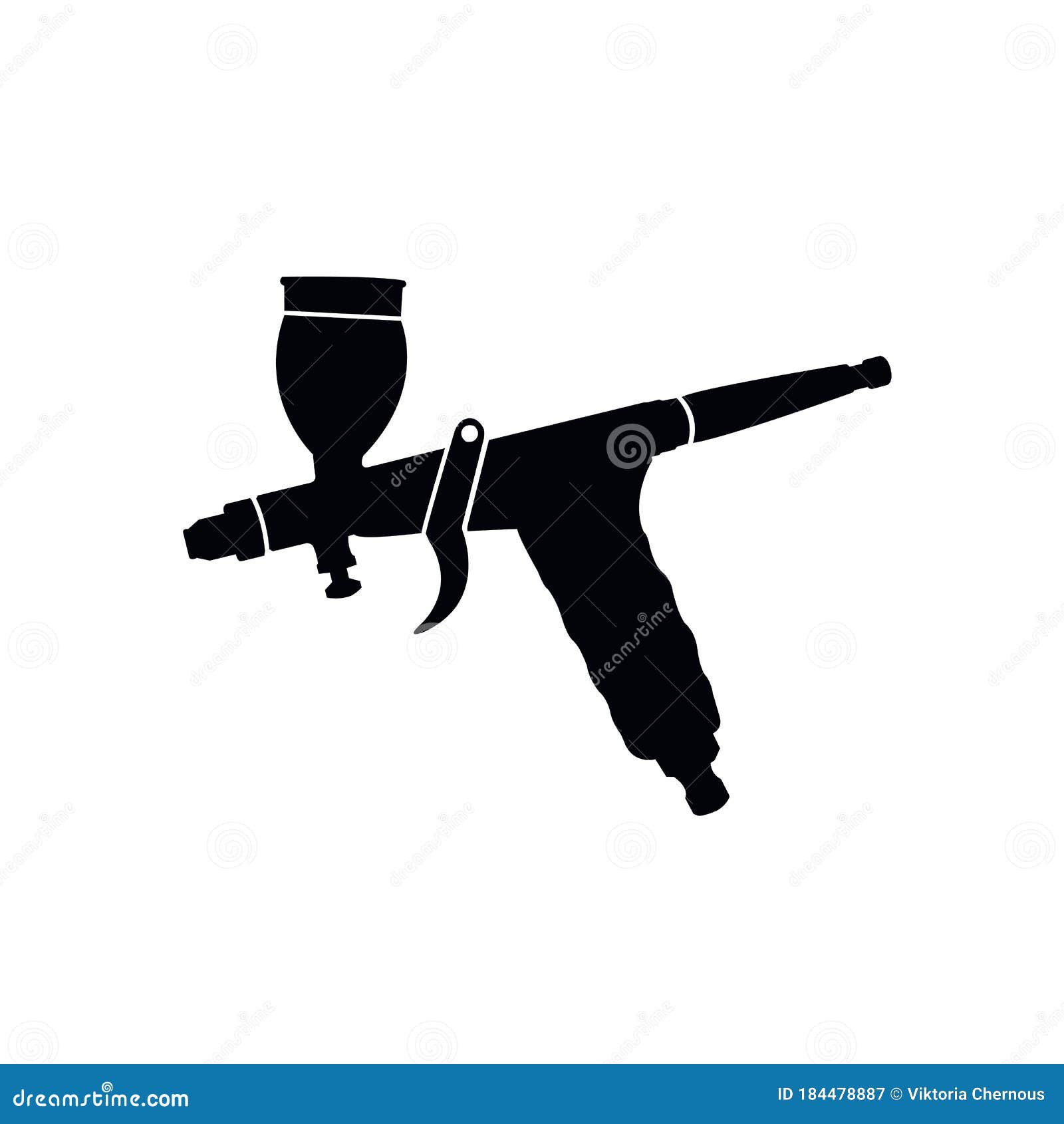 Aerograph vector icon stock illustration. Illustration of pulverizer - 184478887