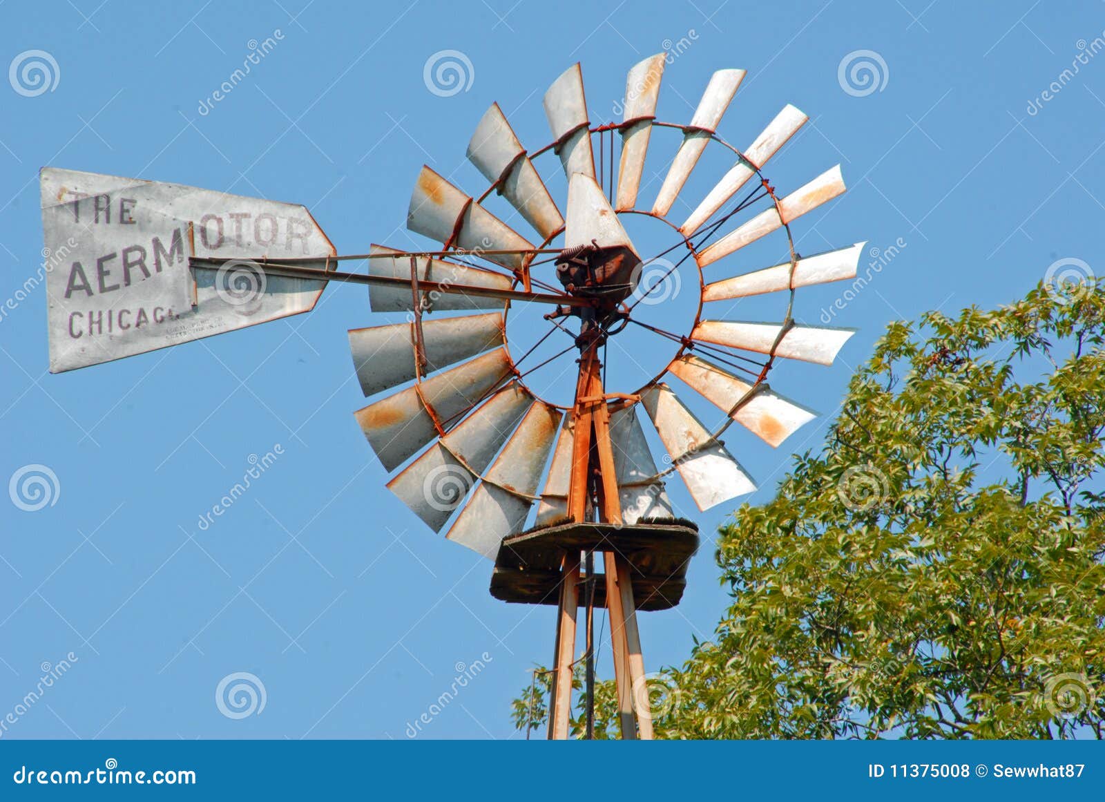Aeromotor Windmill stock photo. Image of america, autumn - 11375008