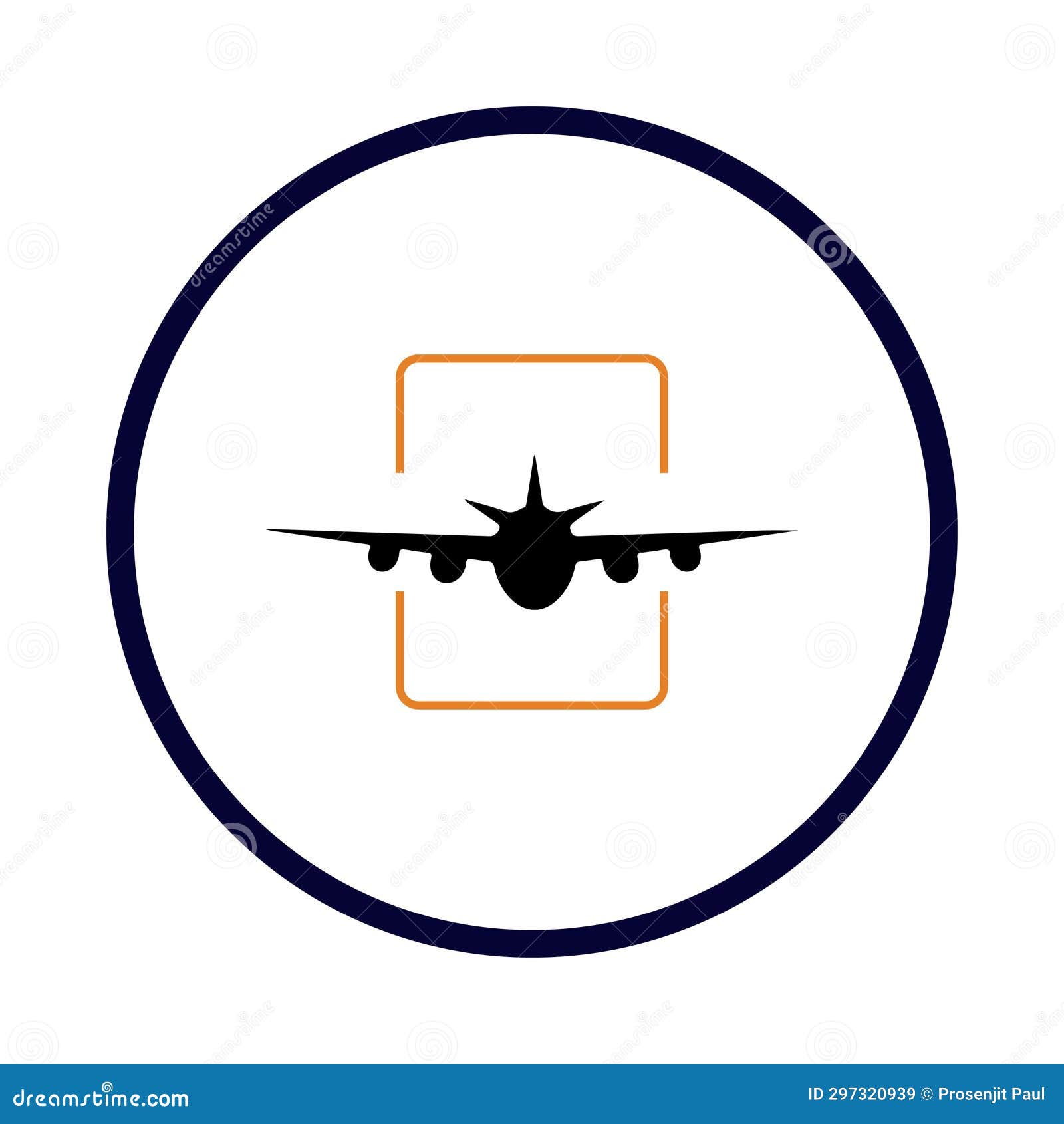 Mix Icon For Downstream, Aeroplane And Land Stock Photo | CartoonDealer ...