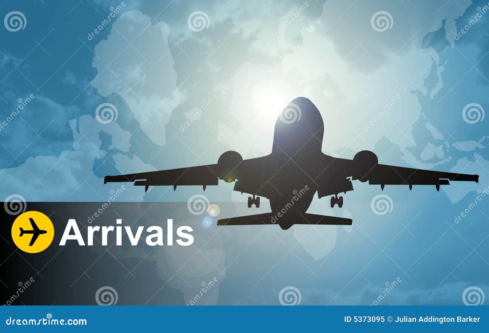 Aeroplane Landing Cartoon Vector | CartoonDealer.com #2068747