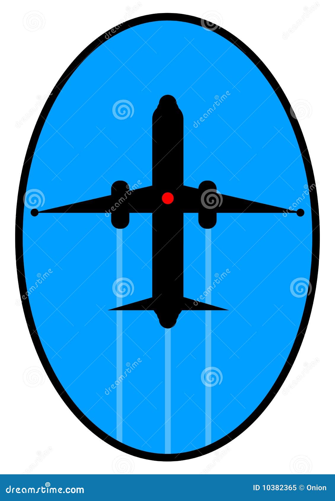 Aeroplane flying overhead stock illustration. Illustration of airport ...
