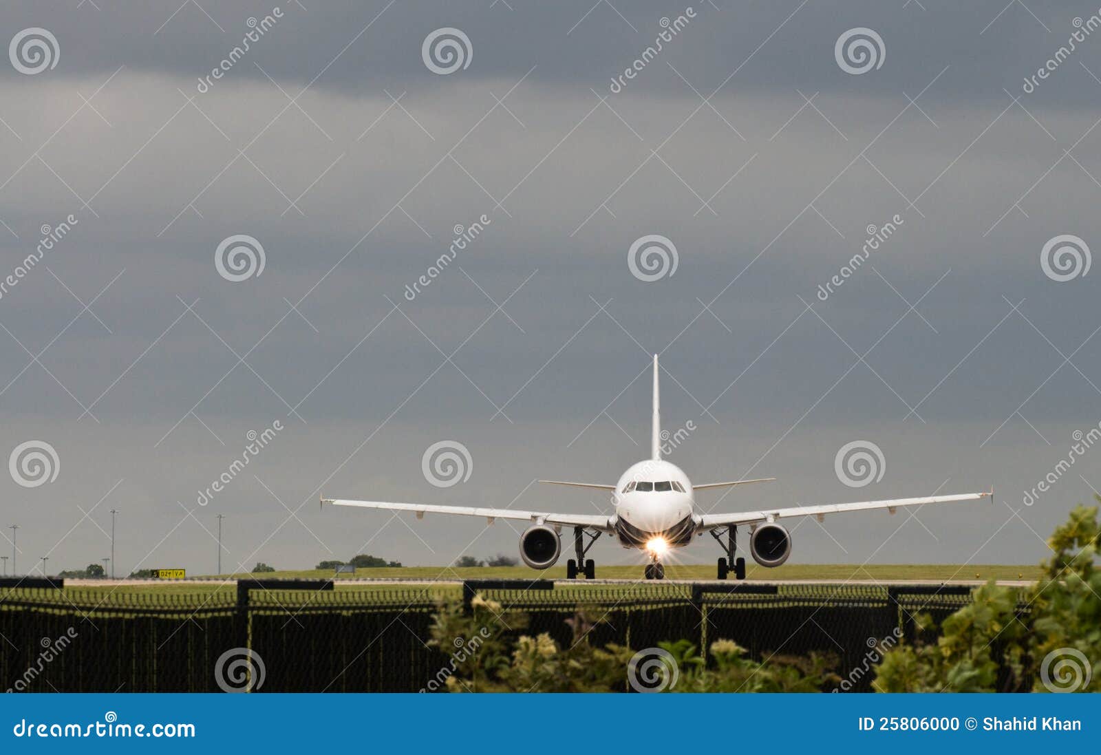 Aeroplane front view stock photo. Image of travel, aircraft - 25806000