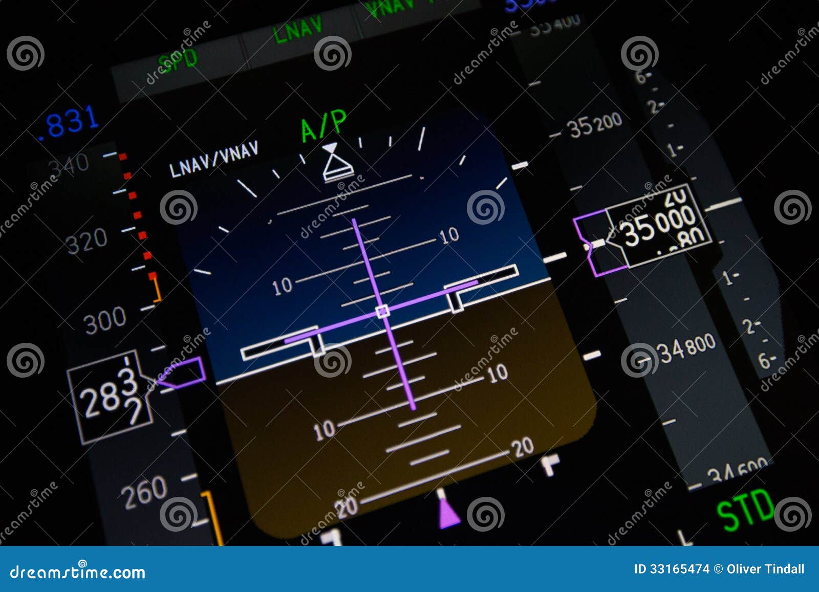 Aeroplane Instruments Closeup Stock Photo - Image of night, indicator ...
