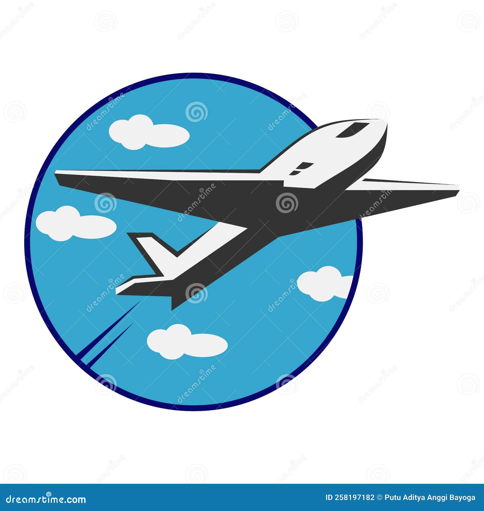 Aeroplane logo stock vector. Illustration of mockup - 258197182