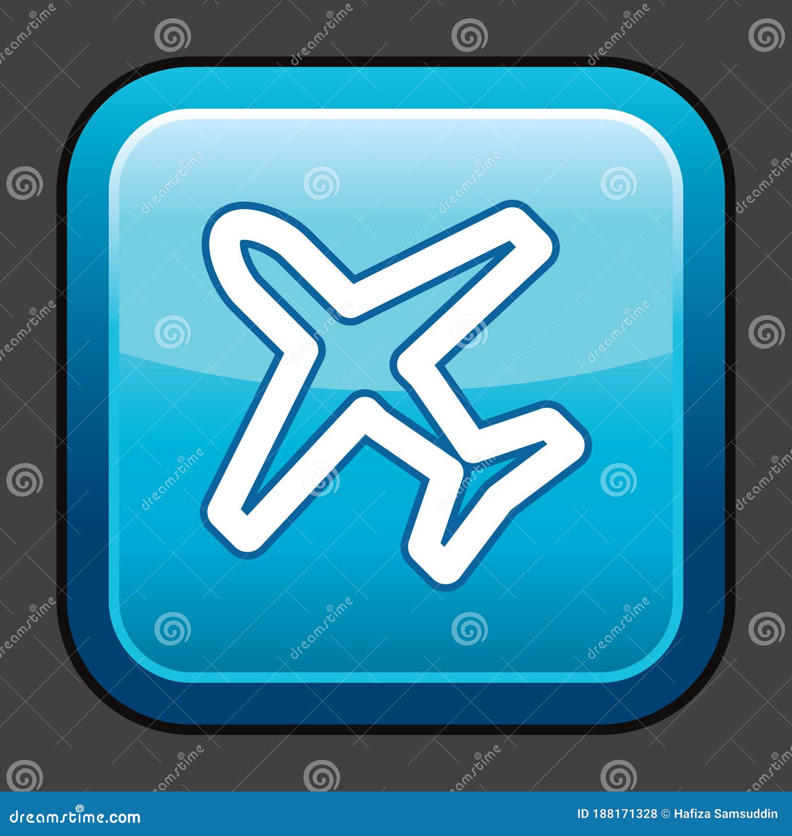 A Aeroplane Mode Icon Illustration. Stock Vector - Illustration of ...