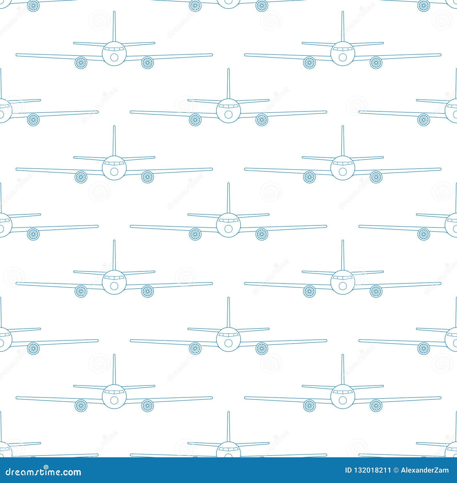 Aeroplane seamless pattern stock vector. Illustration of airport ...