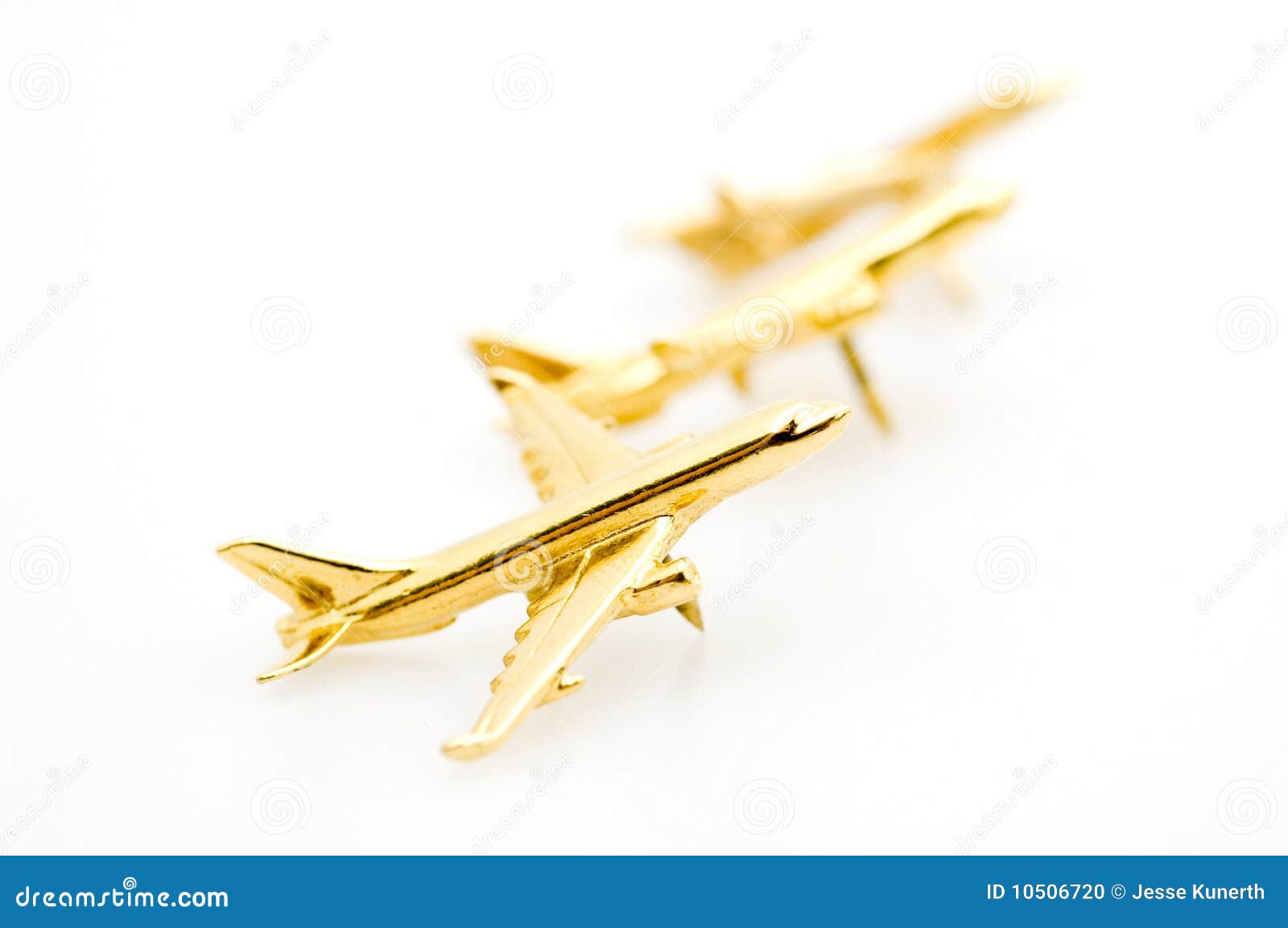 Aeroplanos de oro foto de archivo. Imagen de alas, estudio - 10506720