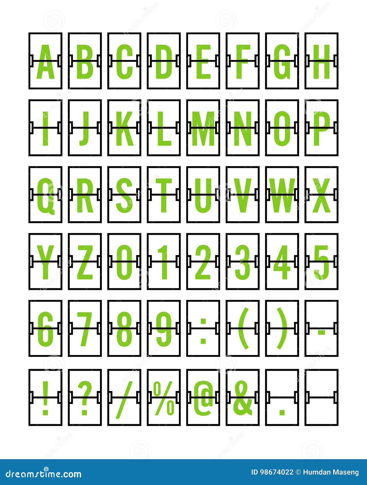 Aeroporto Flip Board Panel Font Meccanico Illustrazione Vettoriale ...