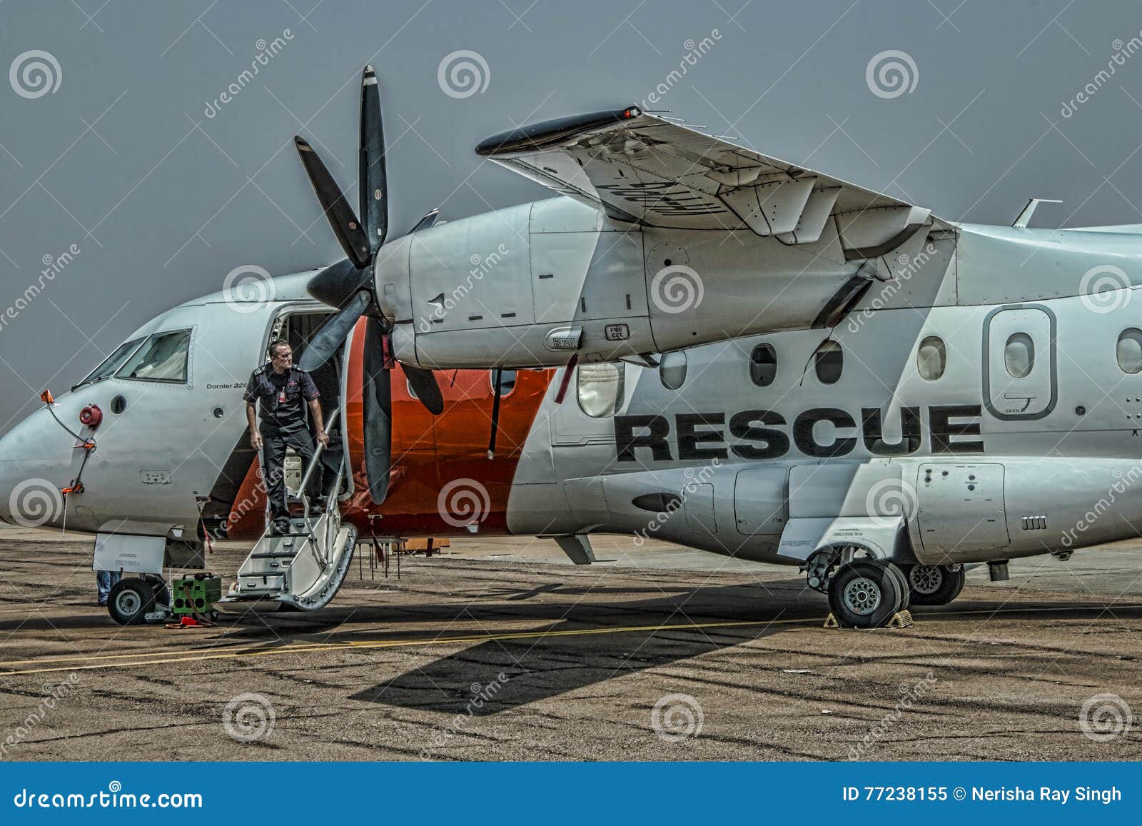 An Aerorescue Plane and Pilot Editorial Image - Image of airplane ...