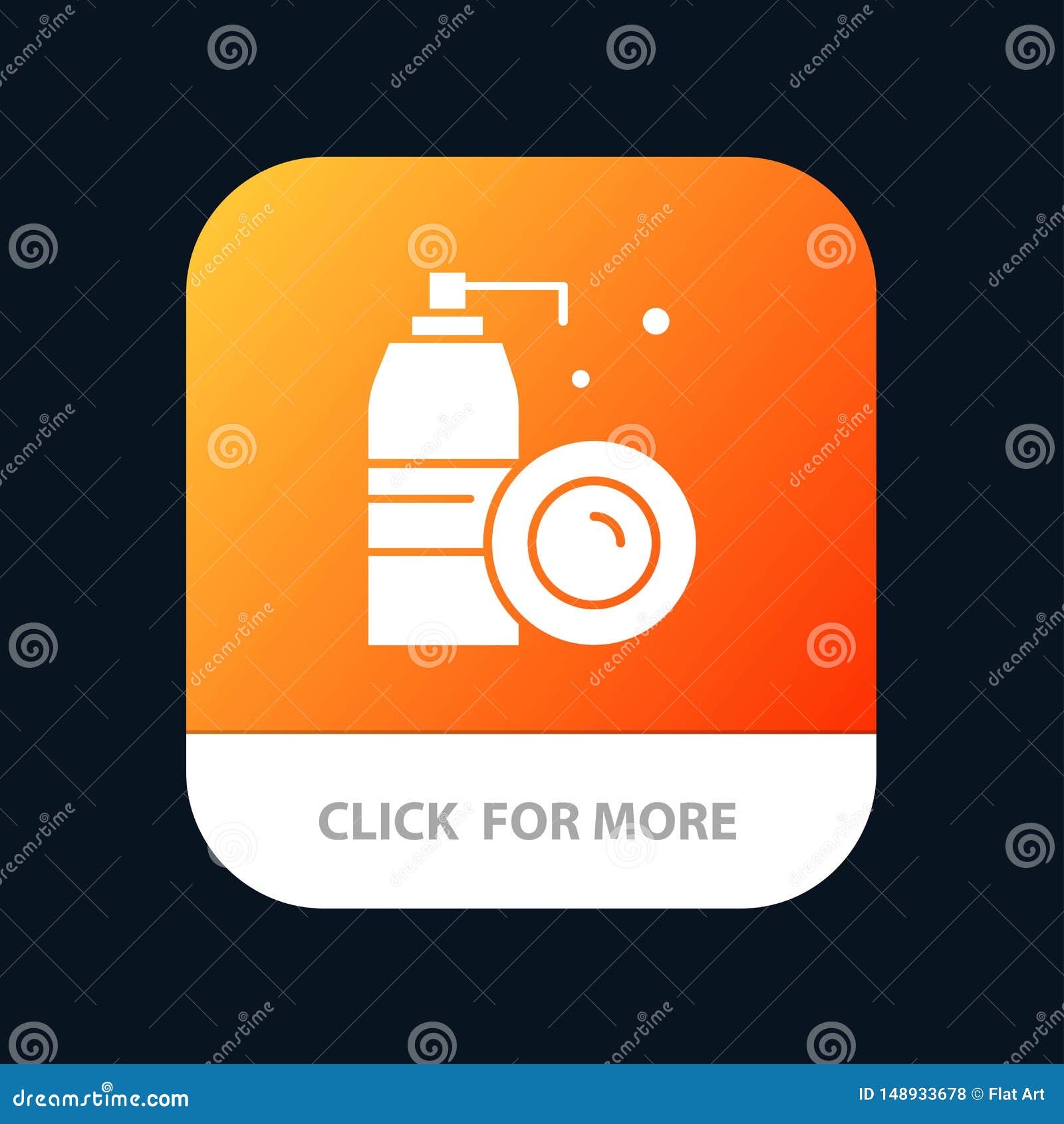 Aerosol, Bottle, Cleaning, Spray Mobile App Button. Android and IOS ...